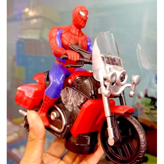 Jual Mainan Anak Cowok Figure Spiderman Rider - Motor spiderman Bump Go ...