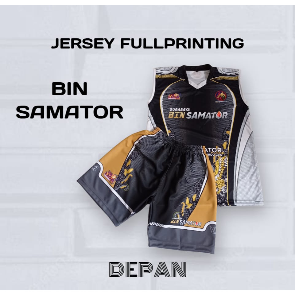 Jual Jersey stelan Volly Free nomor Fullprinting Bin samator proliga ...