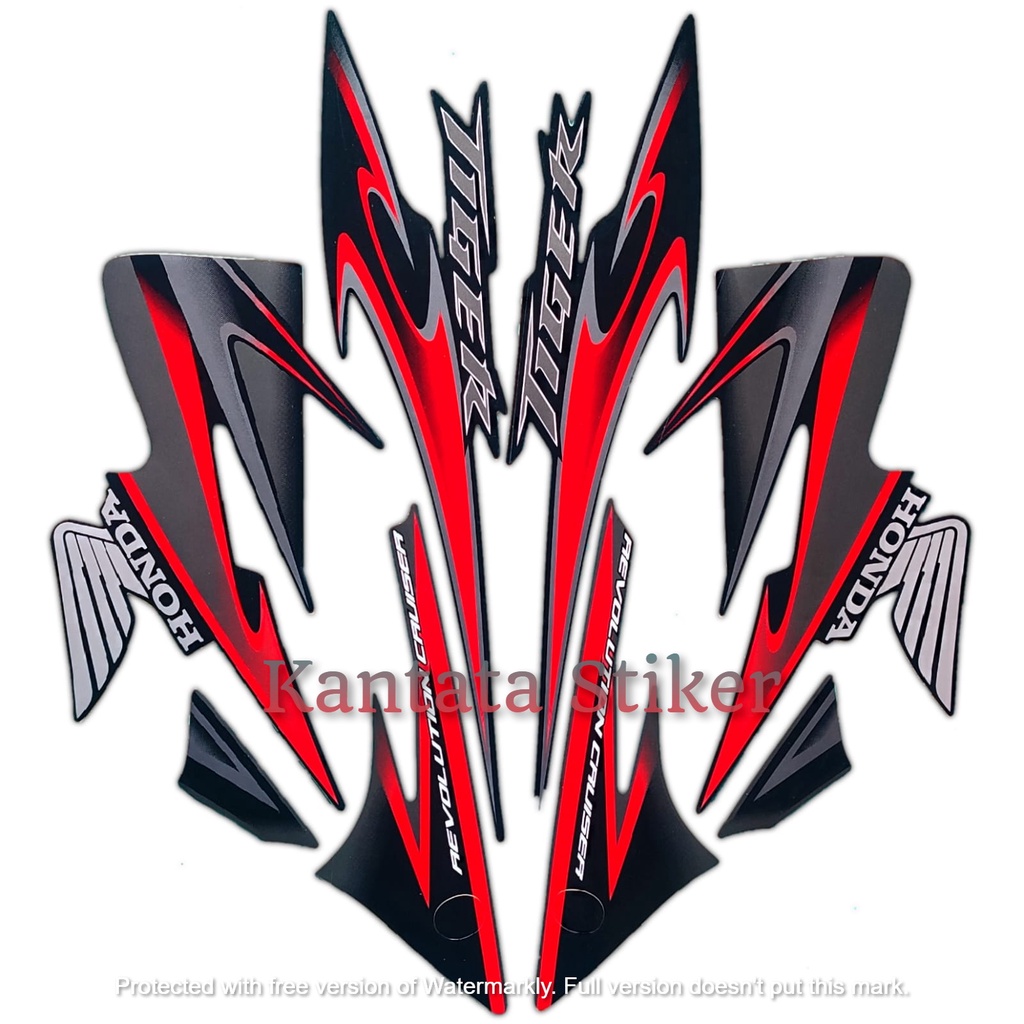 Jual STIKER STRIPING LIS LES BODY MOTOR TIGER REVO 2013 FULL HITAM ...