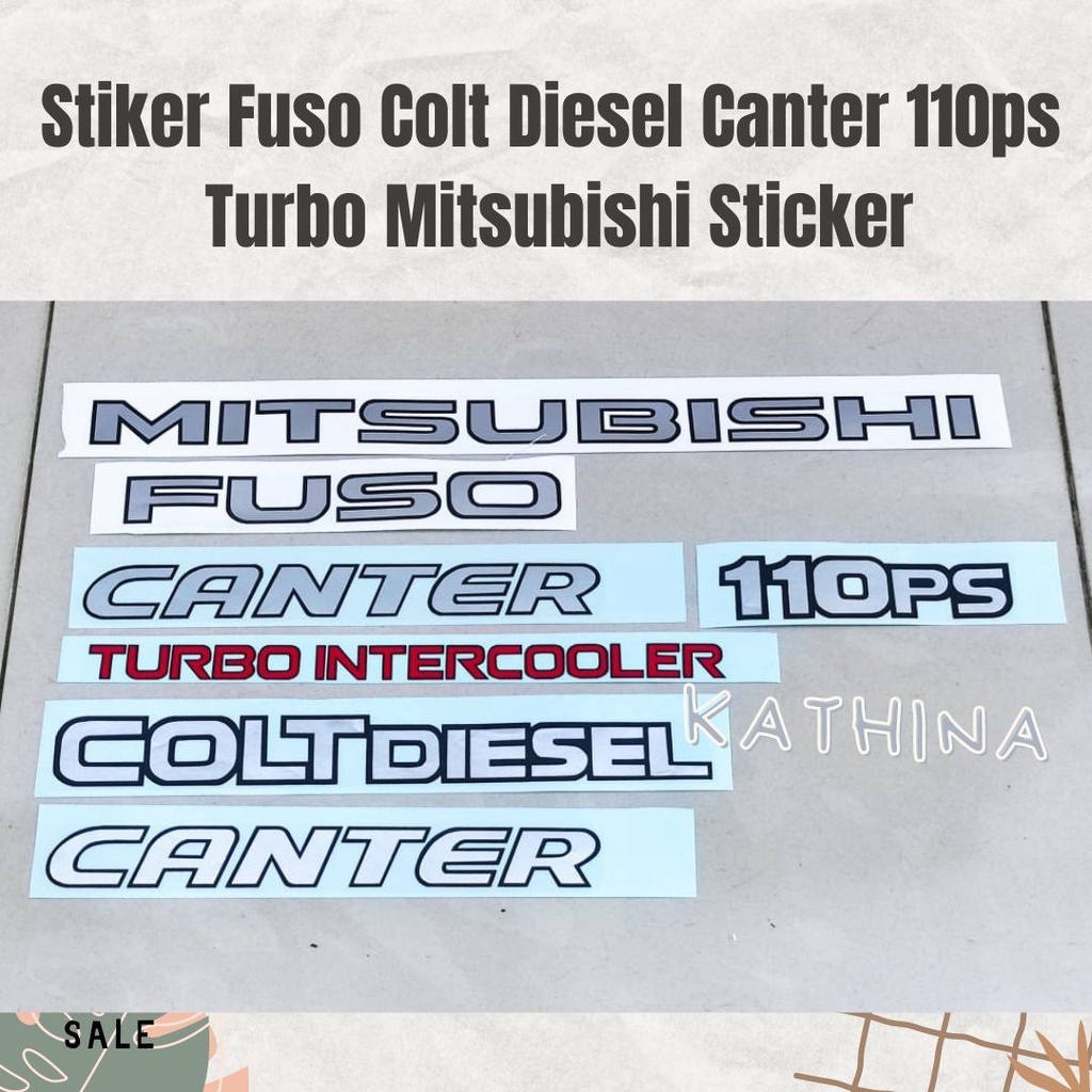 Jual Stiker Fuso Colt Diesel Canter 110ps Turbo Mitsubishi Sticker ...