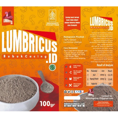 Jual Serbuk Cacing Tanah Lumbricus Rubeluss Extract Cacing Tanah Asli ...