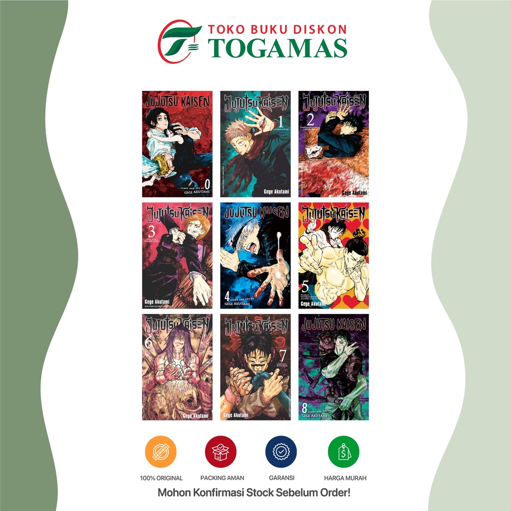 Jual Komik Jujutsu Kaisen Vol. 1/2/3/4/5/6/0/7/8/16 - Gege Akutami - Komik best selller ...