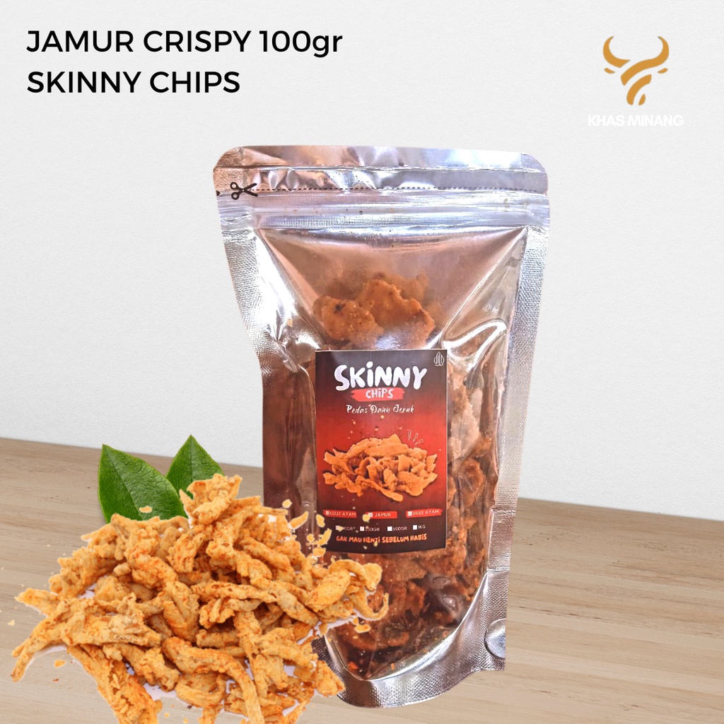 Jual Jamur Crispy 100gr Pedas Daun Jeruk Skinny Chips Khas Minang ...