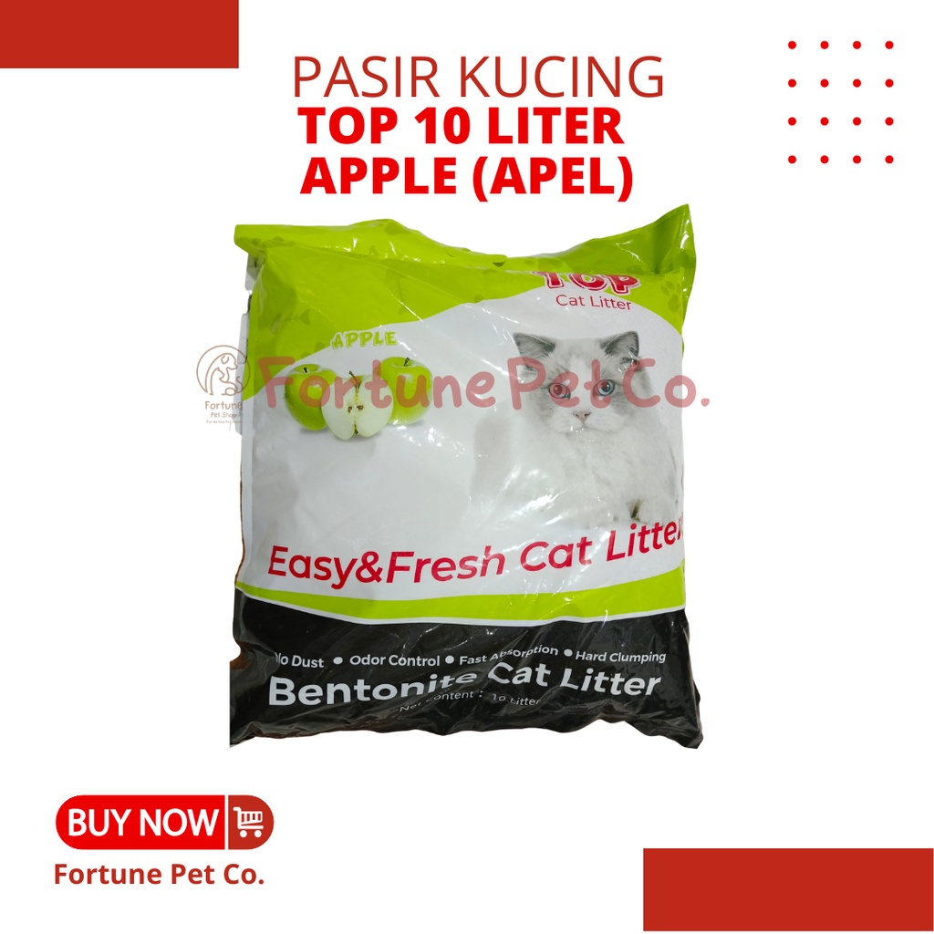Jual Pasir Kucing TOP 10 LITER APEL -Pasir Wangi Kucing Pasir Gumpal ...