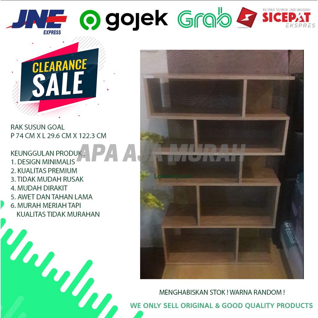 Jual RAK SERBAGUNA 11 SEKAT / RAK SERBAGUNA 6 SUSUN / LEMARI PAJANGAN ...