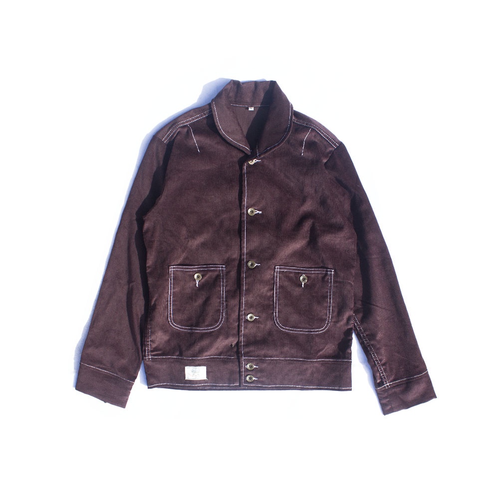 Jual Voute Denim - Pluie Corduroy Jacket Brown Long Sleeve For Men Type ...