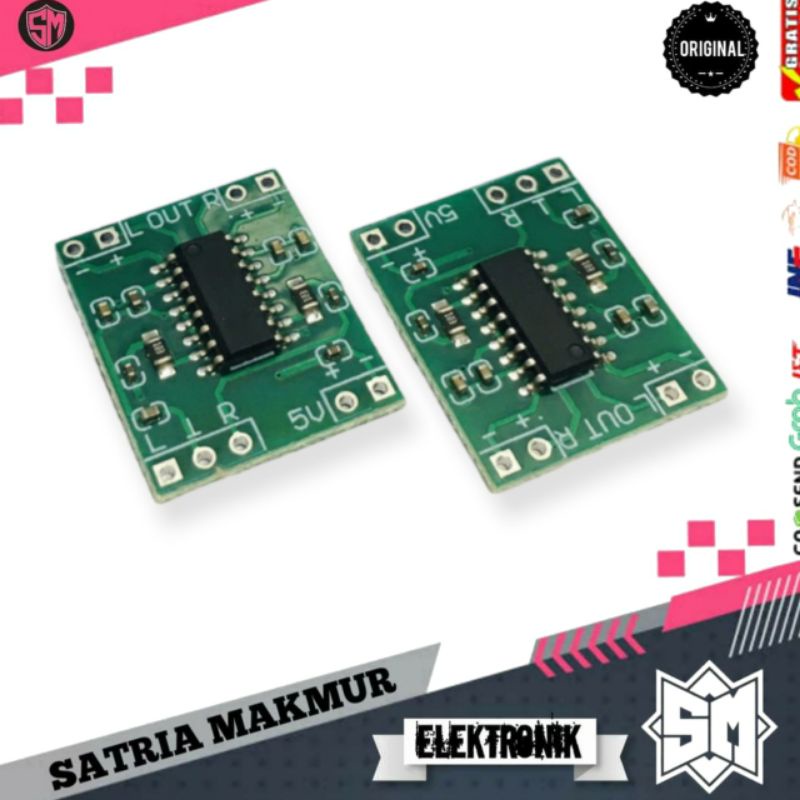 Jual Micro PAM8403 5V Audio Amplifier Stereo 2 Channel 3W Digital Mini ...