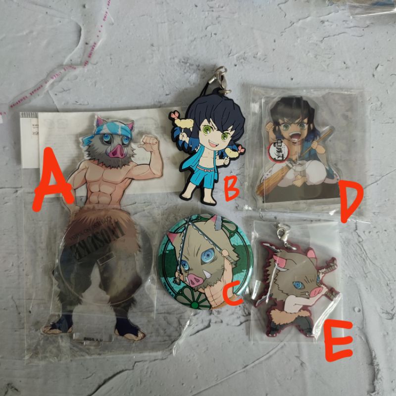 Jual official merch kimetsu no yaiba acrylic stand pin rubber inosuke ...