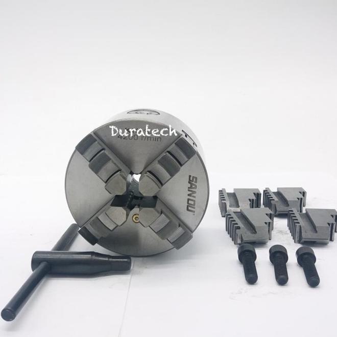 Jual Mesin Claw Bubut 4Jaw 5Inch/ Chuck Bubut 4 Kaki / Kepala Mesin ...