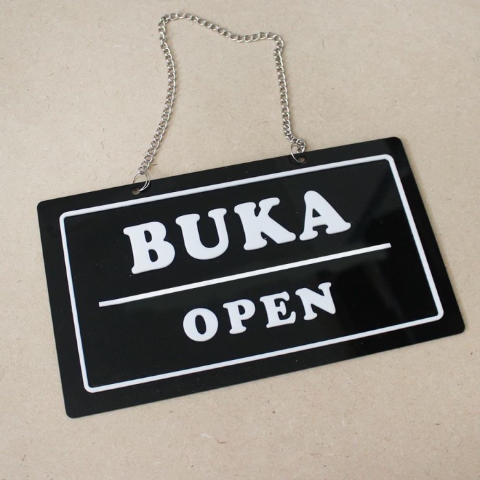 Jual Jilid Sign Label Acrylic Open Closed Timbul Sign Board Akrilik ...