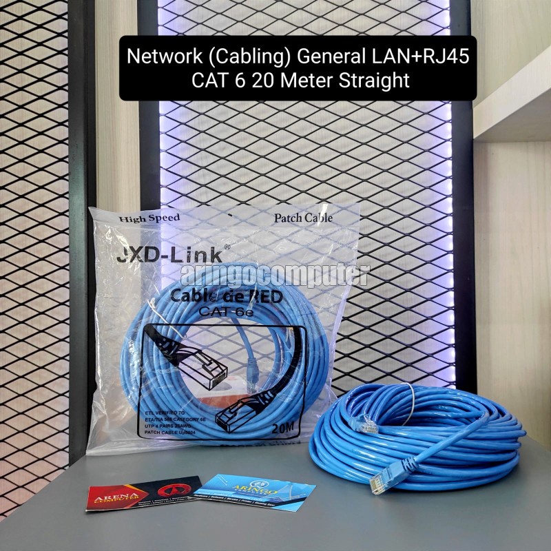 Jual Network (Cabling) General LAN + RJ45 CAT 6 20 Meter Straight ...