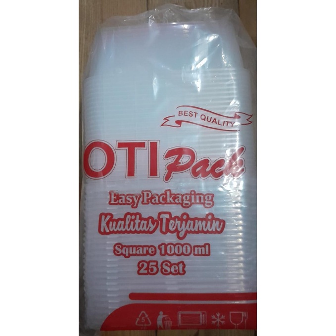 Jual Thinwall OTI Pack Kotak Container 1000 ml isi 25 pcs | Shopee ...