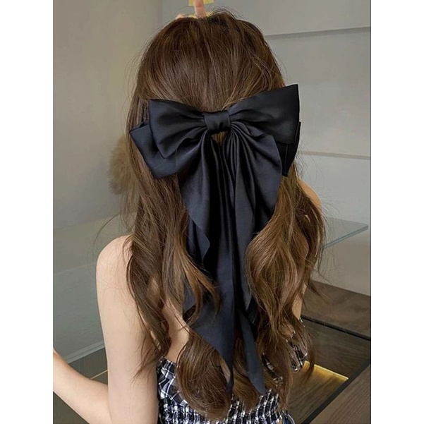 Jual Korean Big Ribbon Hair Clip | Jepit rambut korea, model pita besar ...