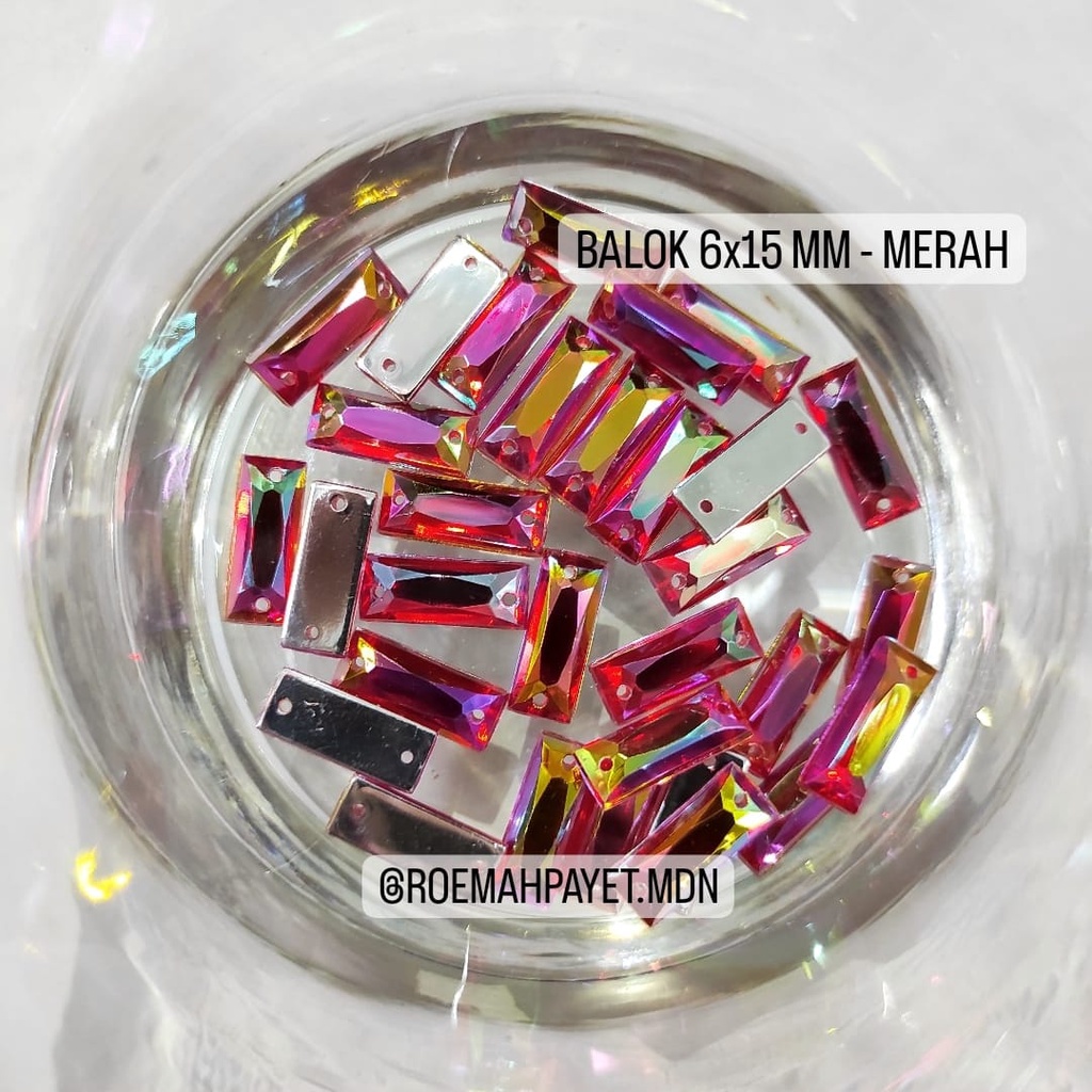 Jual (GRADE B) BATU / PAYET AKRILIK / PAYET KRISTAL JAHIT / RESIN ...