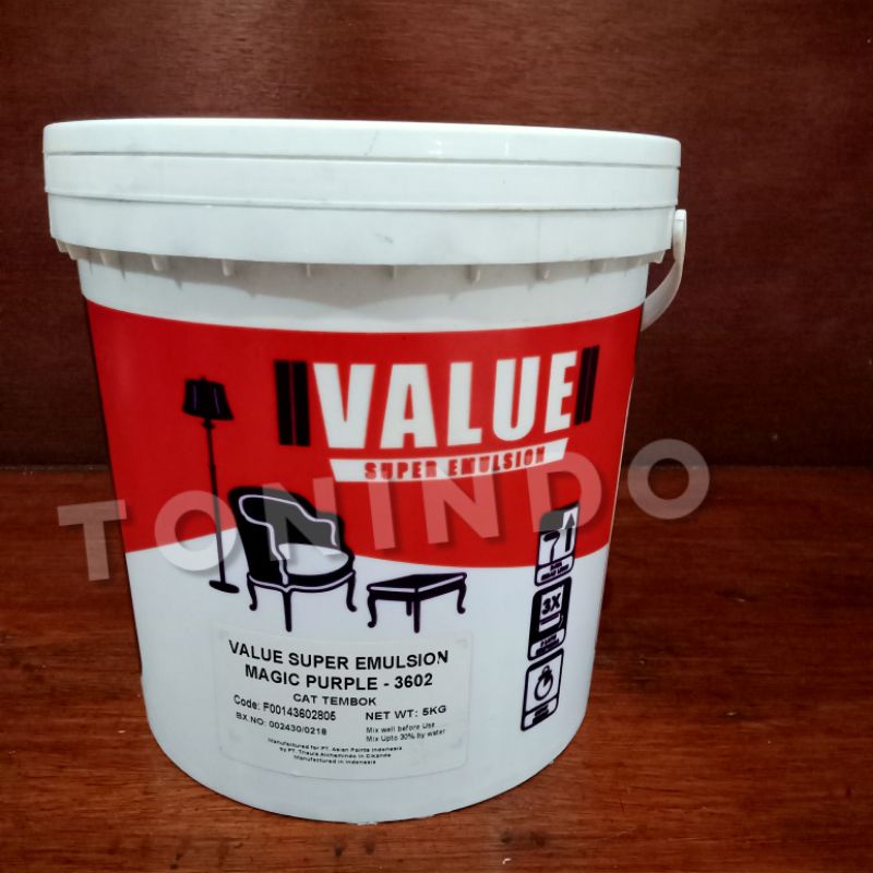 Jual Cat Tembok Asianpaints Value Super Emulsion - Magic Purple 5kg/ Galon | Shopee Indonesia