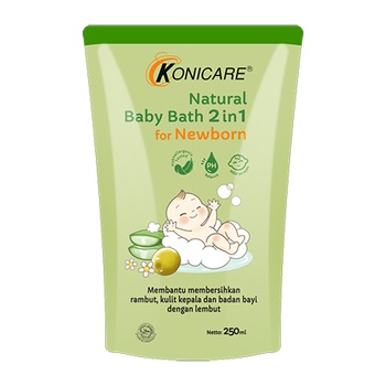 Jual Konicare Natural Baby Bath 2in1 for New born 250ml Refill | Shopee ...