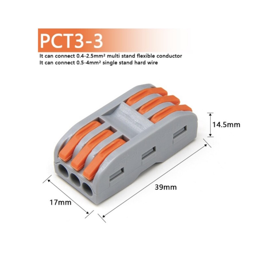 Jual Konector Terminal block connector PCT penghubung kabel 212 213 214 ...