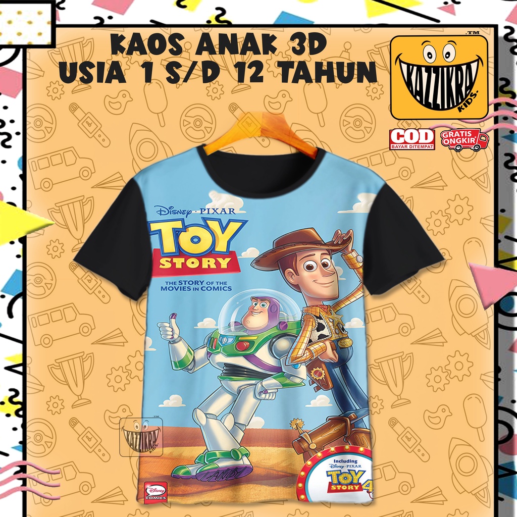 Jual Baju Kaos Anak 3D Kaos Kartun TOY STORY V4 - Kaos Anime Anak Usia ... Jual Baju Kaos Anak 3D Kaos Kartun TOY STORY V4 - Kaos Anime Anak Usia ...