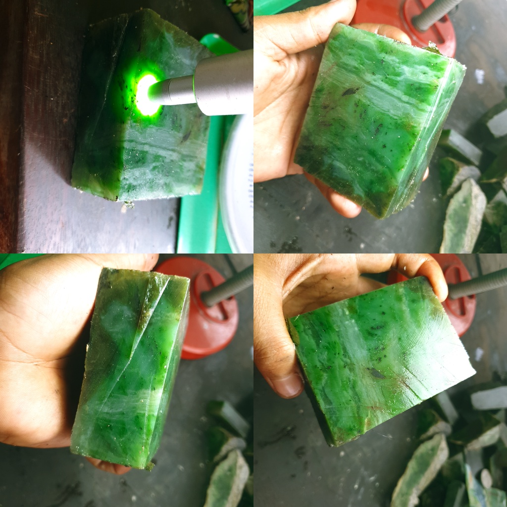 Jual POTONGAN BAHAN BATU GIOK ASLI NEPHRITE JADE NATURAL ORIGINAL ...