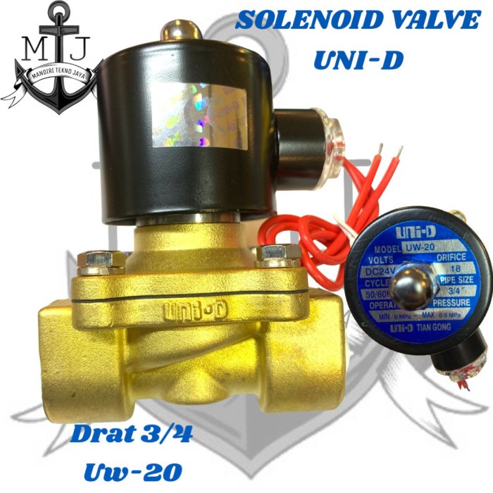Jual Pneumatic Solenoid Valve Uni-D 2Way Uw-20 Drat 3/4 Ac220/Dc24 ...