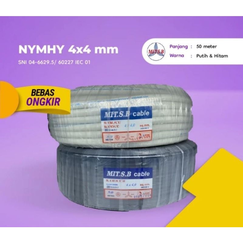 Jual kabel merk mitsuba serabut nyyhy nymhy 4x4 mm 50 meter | Shopee Indonesia