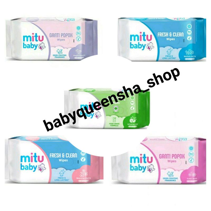 Jual mitu wipes/tisu basah mitu isi 50/tisu basah mitu/mitu tisu basah ...