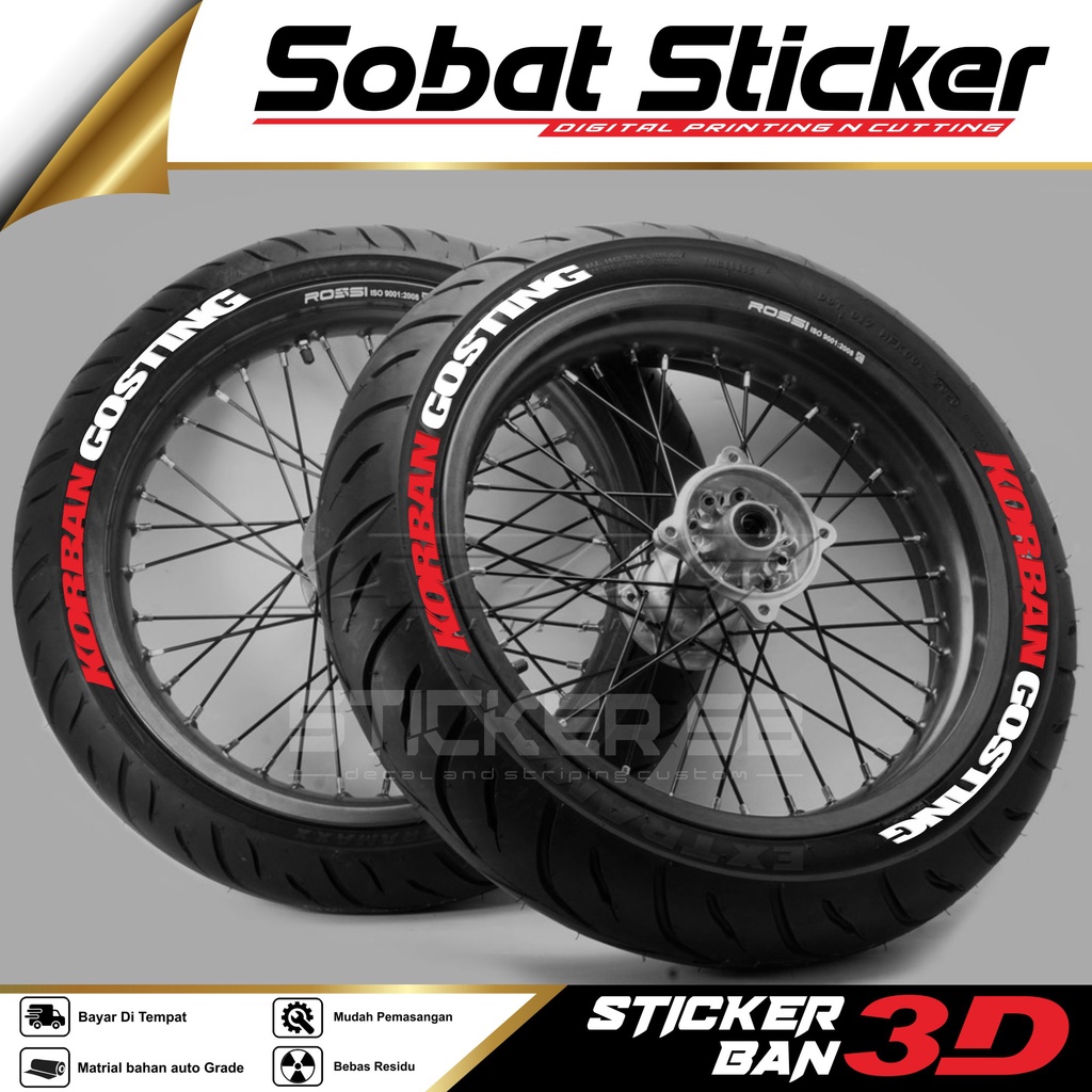 Jual Stiker Ban - Stiker Tire Bomb / Stiker Font Ban sticker ban 3D ...