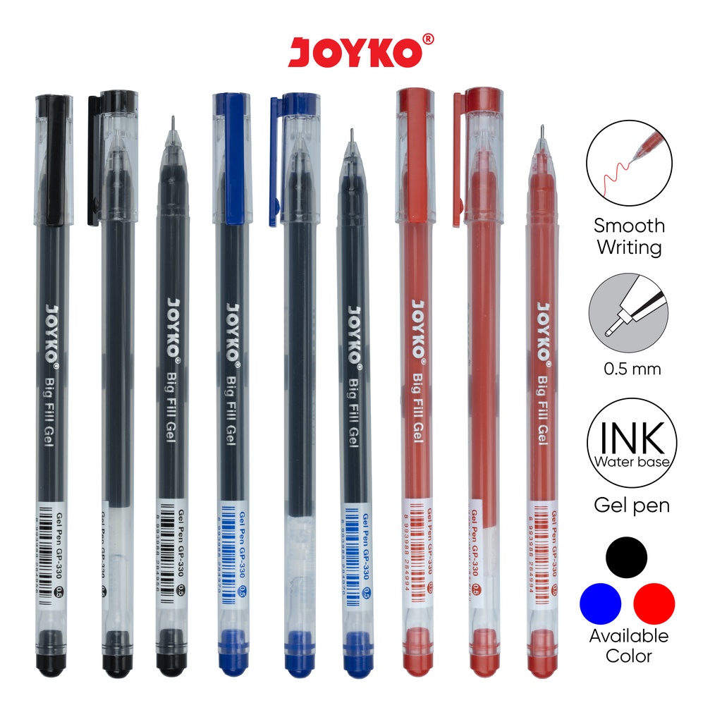 Jual JOYKO Pulpen GEL / GEL PEN JOYKO GP-330 (Lusin) +" | Shopee Indonesia