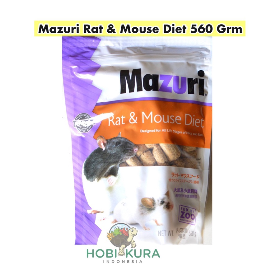 Jual MAZURI Rat & Mouse 560 Gram Original Pack Pelet Hamster Gerbil ...