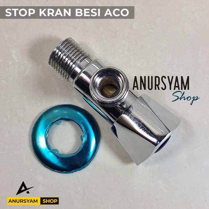 Jual Stop Kran 1/2" Besi | Stop Keran Air Tembok | Single Ball Valve ...