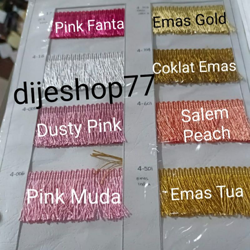 Jual Renda Rumbai ( Kualitas Premium ) / Rumbai Sisir / Rumbai Kostum ...