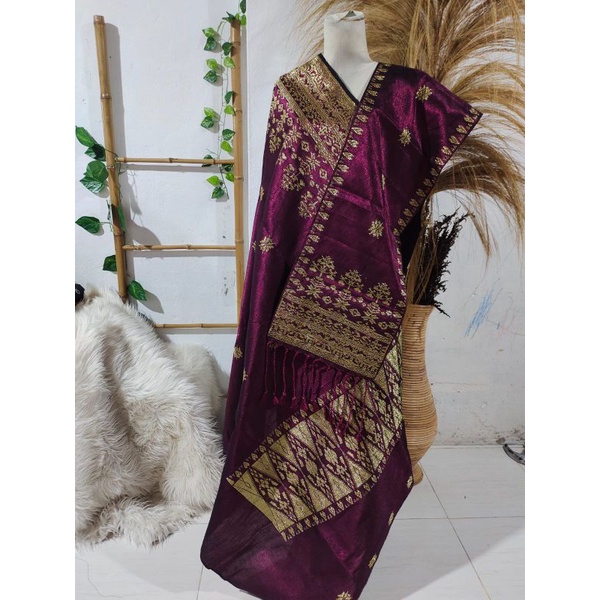 Jual Songket silungkang dan selendang full kristal premium warna ...