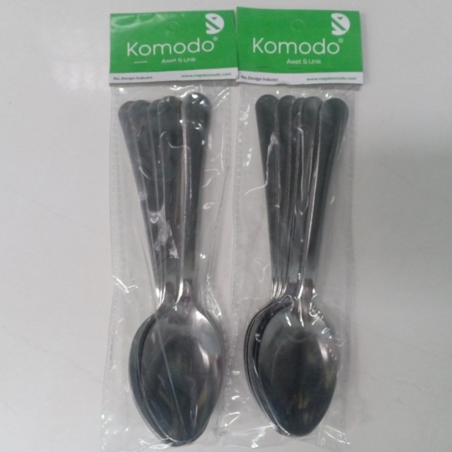 Jual DIJUAL PER 12 PCS SENDOK MAKAN MEREK KOMODO/ SENDOK BESI STAINLESS ...