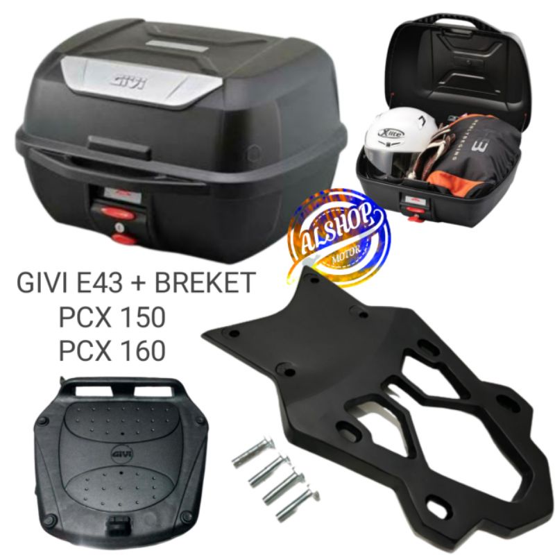 Jual PAKETAN BOX GIVI E 43 E43 NTL DAN BREKET BOX HONDA PCX 150 PCX 160 ...