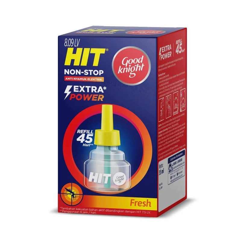 Jual HIT Good Knight Anti Nyamuk Elektrik Refill 35ml - Non Stop Tahan ...