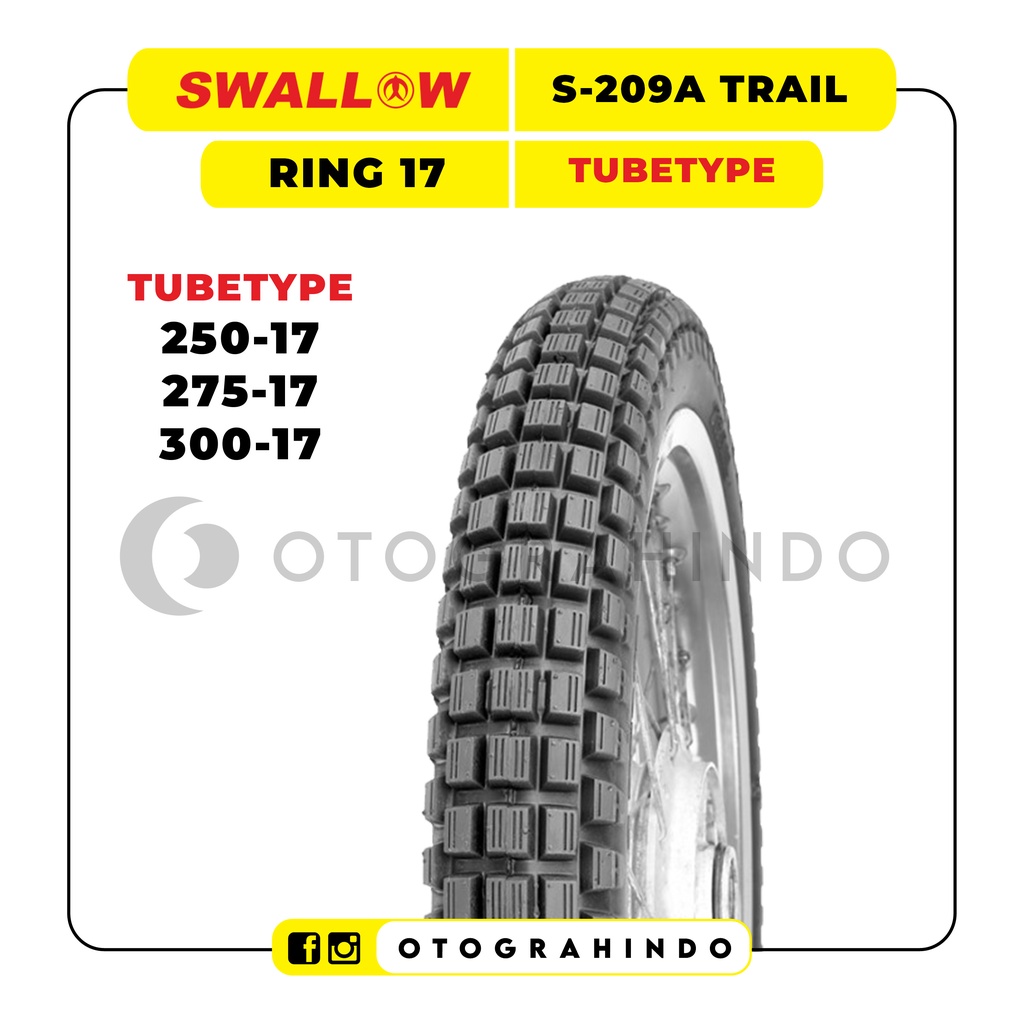 Jual Ban Luar Sepeda Motor Semi Trail Swallow S-209A Ukuran 250 275 300 ...
