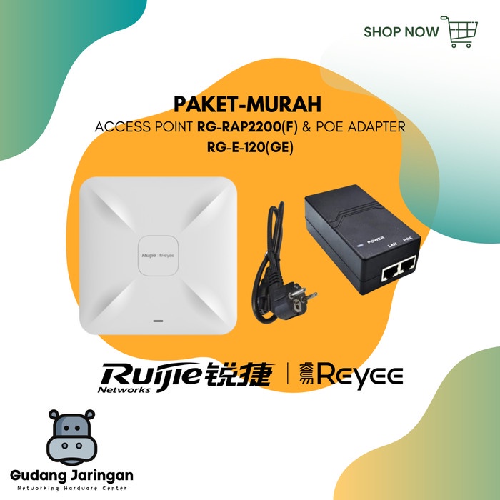 Jual Produk Terbaru Rg-Rap2200F & Rg-E-120Ge Ruijie Indoor Access Point ...