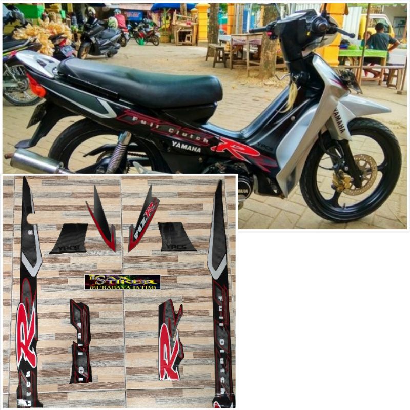 Jual striping original Yamaha F1ZR silver hitam tahun 2001 | Shopee ...