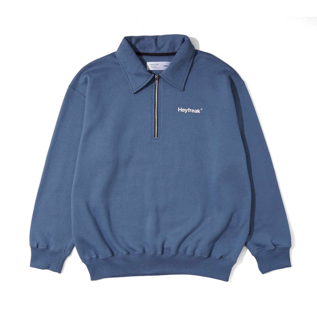 Jual Heyfreak Halfzip Rugby Basic Dusty Blue | Shopee Indonesia