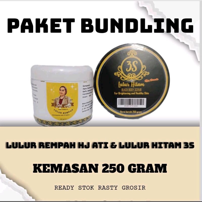 Jual LULUR HITAM 3S + LULUR REMPAH HJ ATI 250 GRAM | Shopee Indonesia