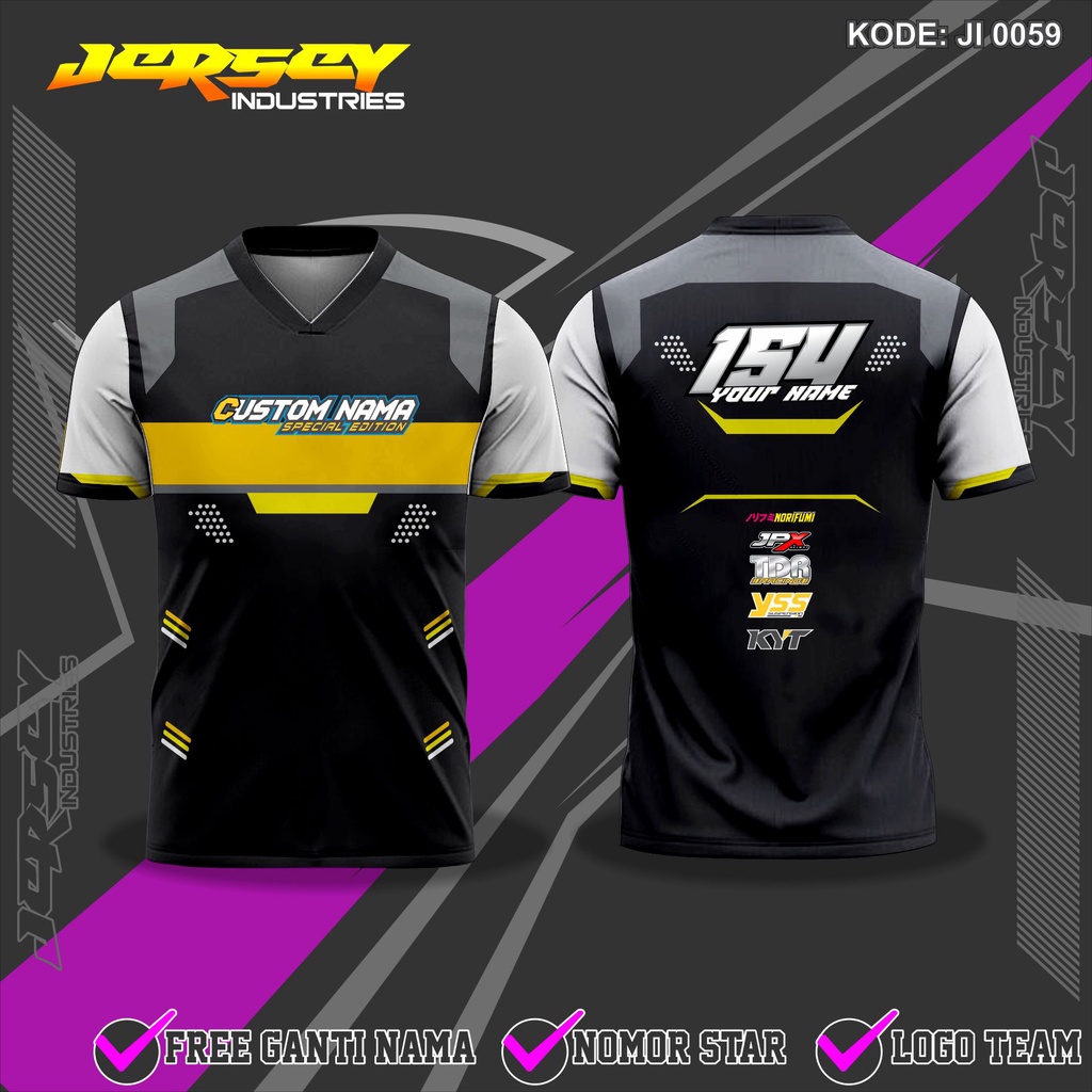 Jual Jersey team desain keren full printing anti luntur bisa custom ...