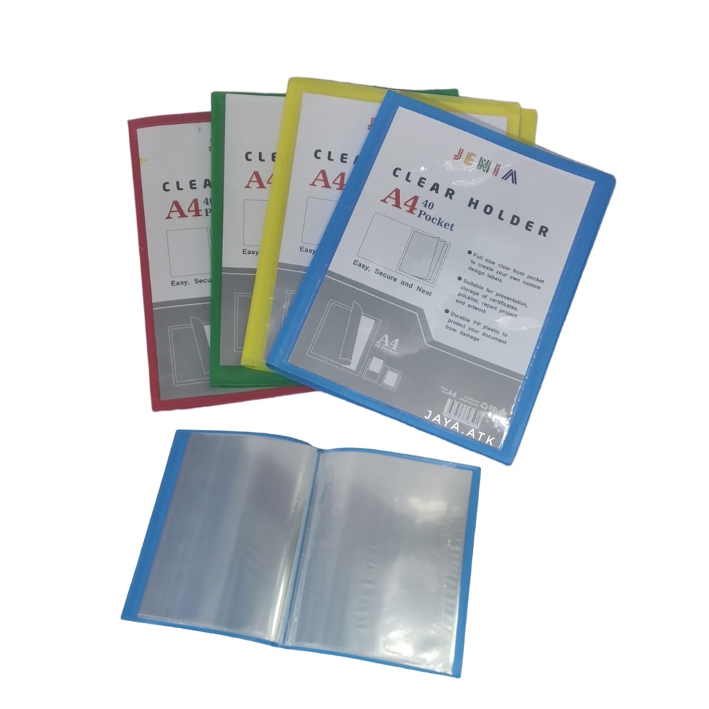 Jual MAP CLEAR HOLDER DOKUMEN A4 40 LEMBAR DISPLAY BOOK KEEPER WARNA ...