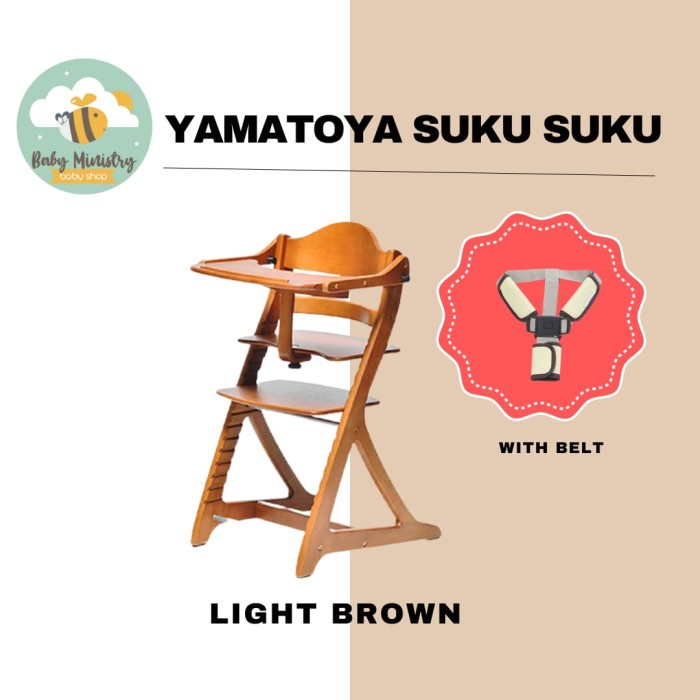 Jual Kursi Makan Yamatoya Suku Suku Plus Table High Chair Natural / Kursi Makan Bayi | Shopee ...