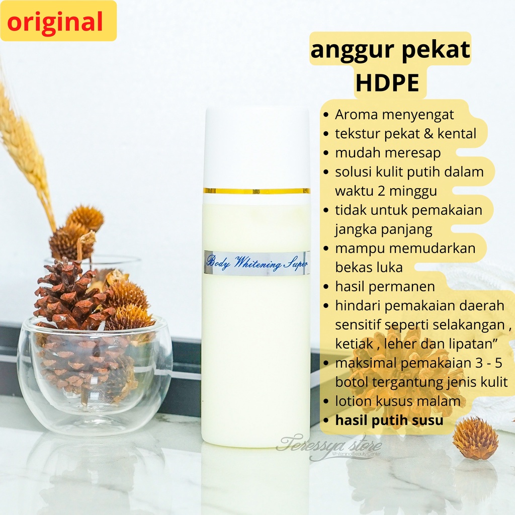 Jual HB SUPER ANGGUR BODY WHITENING MALAM ANGGUR / LOTION MALAM SUPER ...