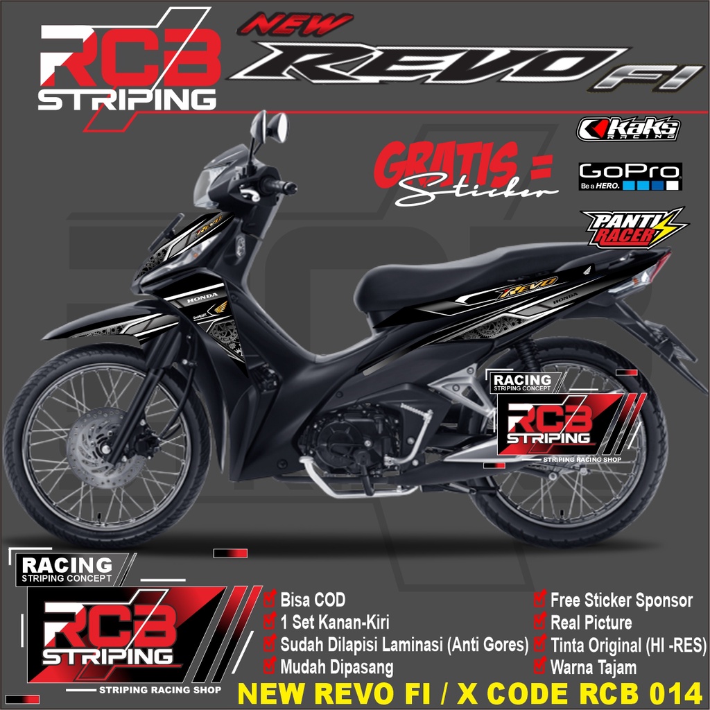 Jual (cod) Stiker Motor - Striping REVO FI NEW Motor Honda - Motor ...