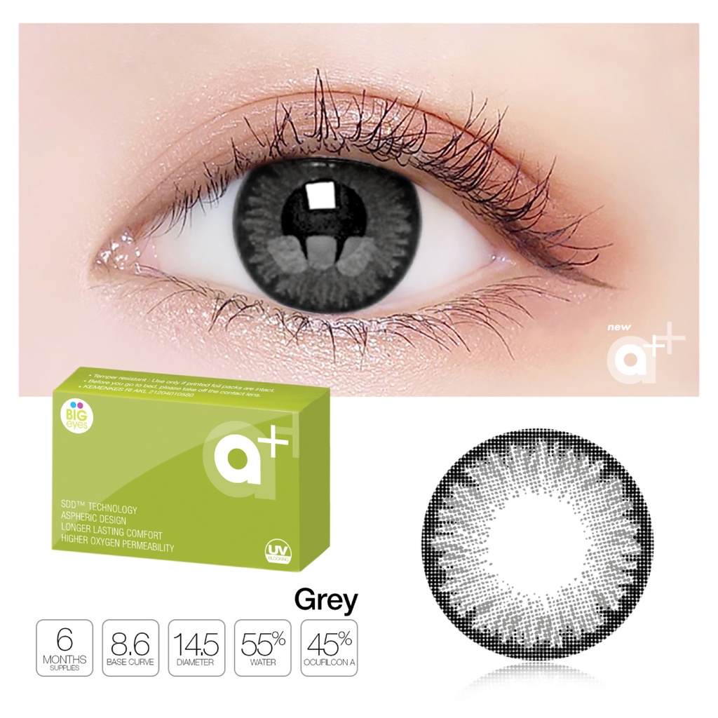 Jual Exoticon Softlens A+ New Series Grey | Hazel | Soflens Natural ...