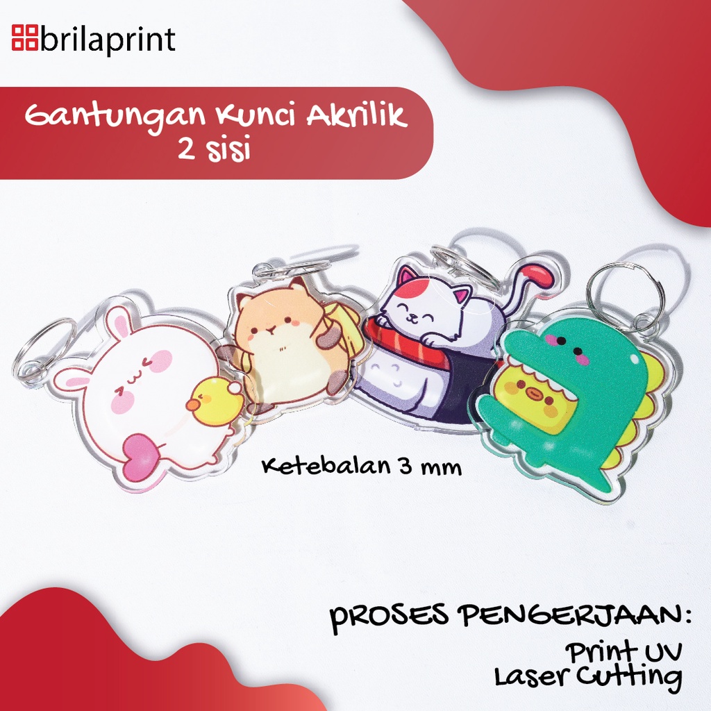 Jual Gantungan Kunci Karakter / Keychain Akrilik 3mm Premium 2 Sisi ...