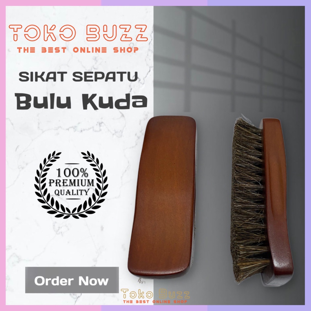 Jual SIKAT SEPATU BULU KUDA Asli Premium Shoe Cleaning Brush Horse Hair ...