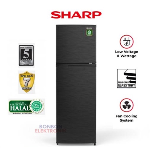 Jual SHARP Kulkas 2 Pintu 256L Low Watt 75W SJ-316MN HS Kirei SJ316MN ...