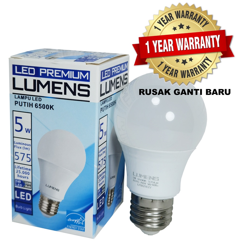 Jual Lampu LED LUMENS 5w 5 watt 5watt PUTIH atau KUNING TERANG MURAH ...